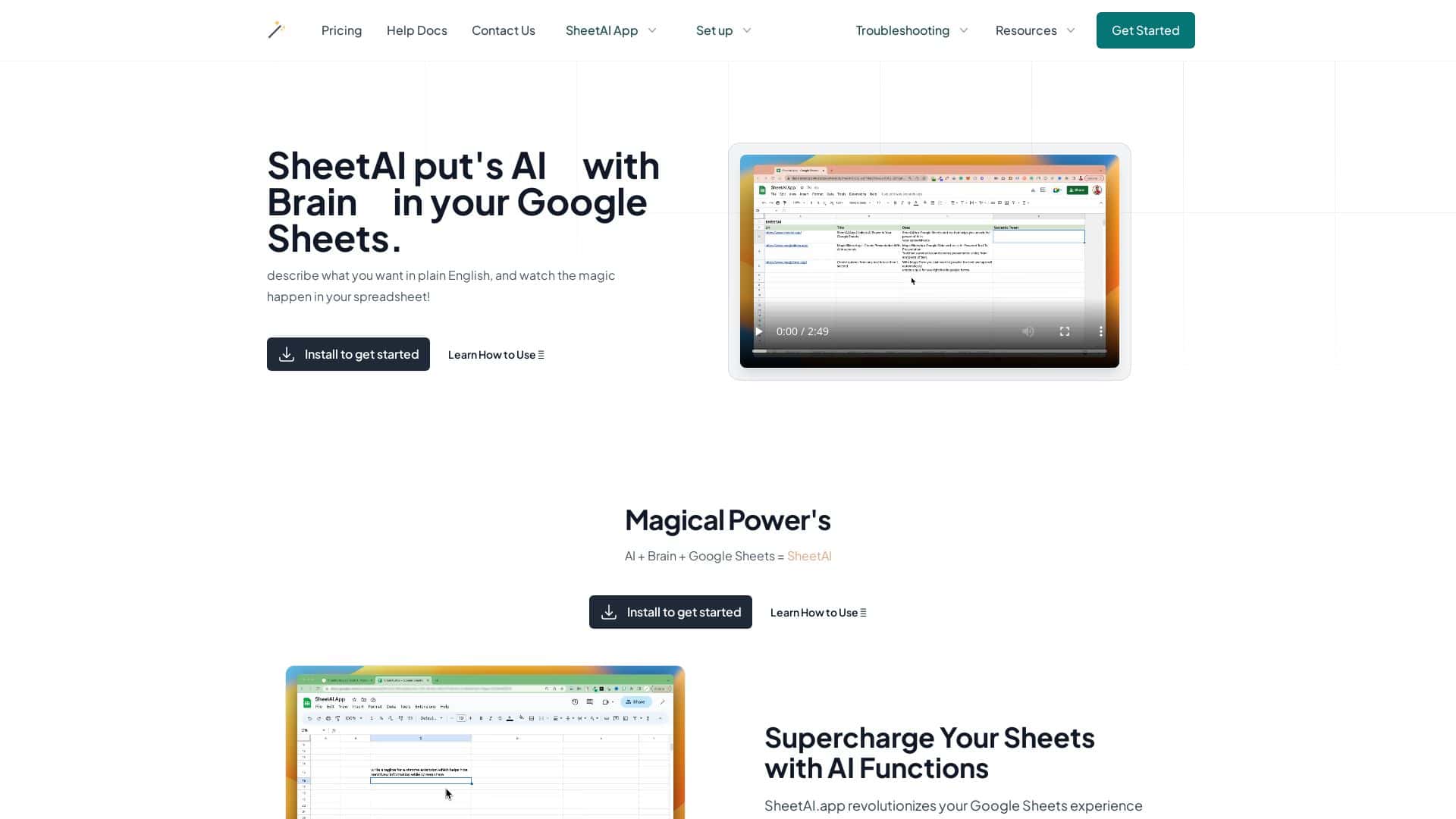 SheetAI | Power Up Your Google Sheets with AI | Futureen