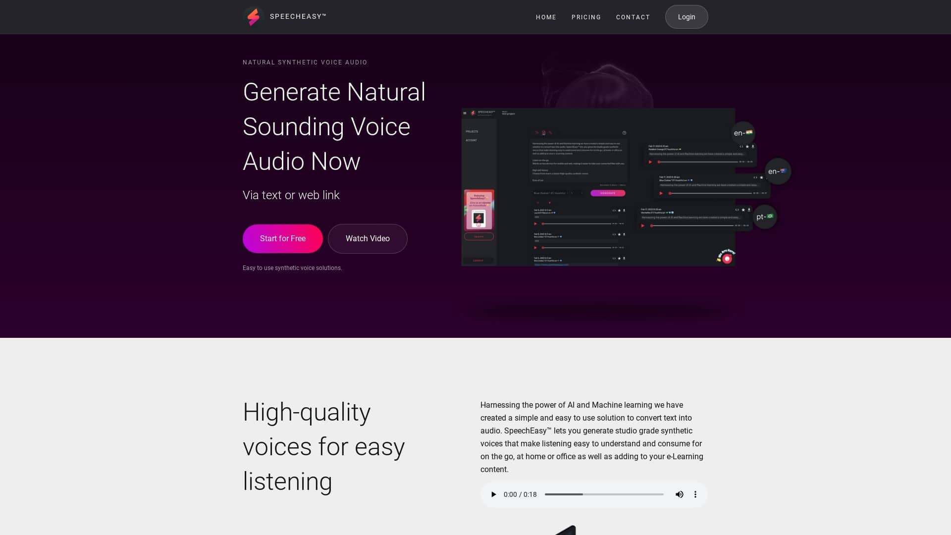SpeechEasy | AI-Powered Text-to-Speech Tool for Quality Audio | Futureen