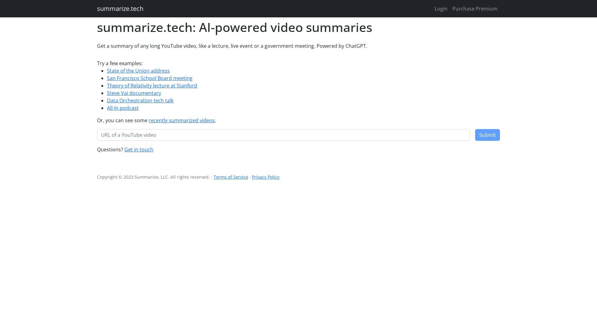 Summarize.tech | AI Video Summaries Made Simple | Futureen