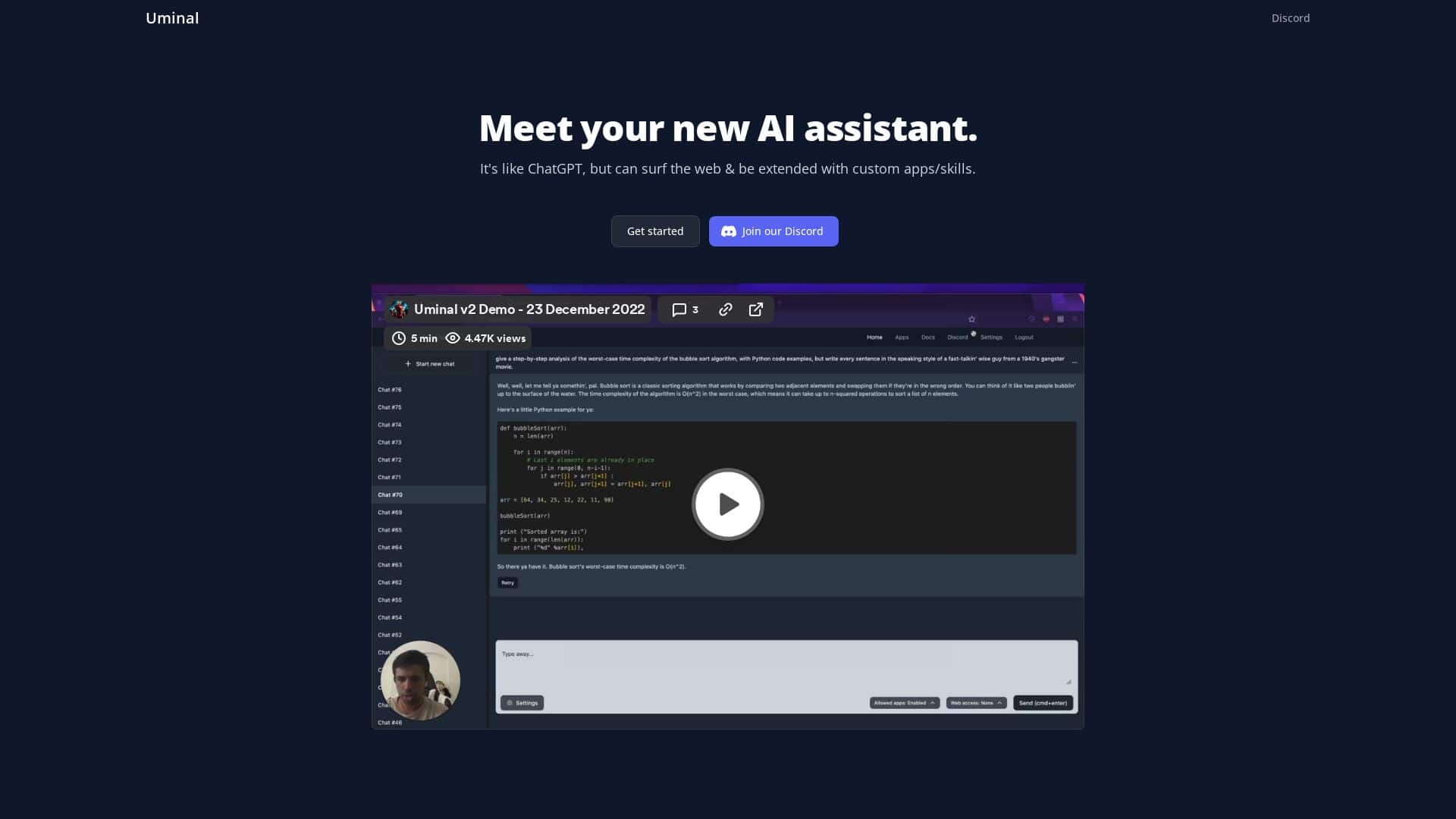 Uminal | ChatGPT-Powered AI Assistant with Web Browsing and Custom Skills | Futureen