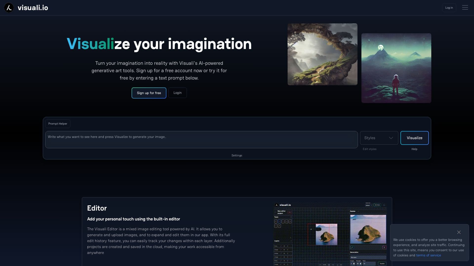 Visuali | Turn Text Prompts into Eye-Catching Visual Art | Futureen