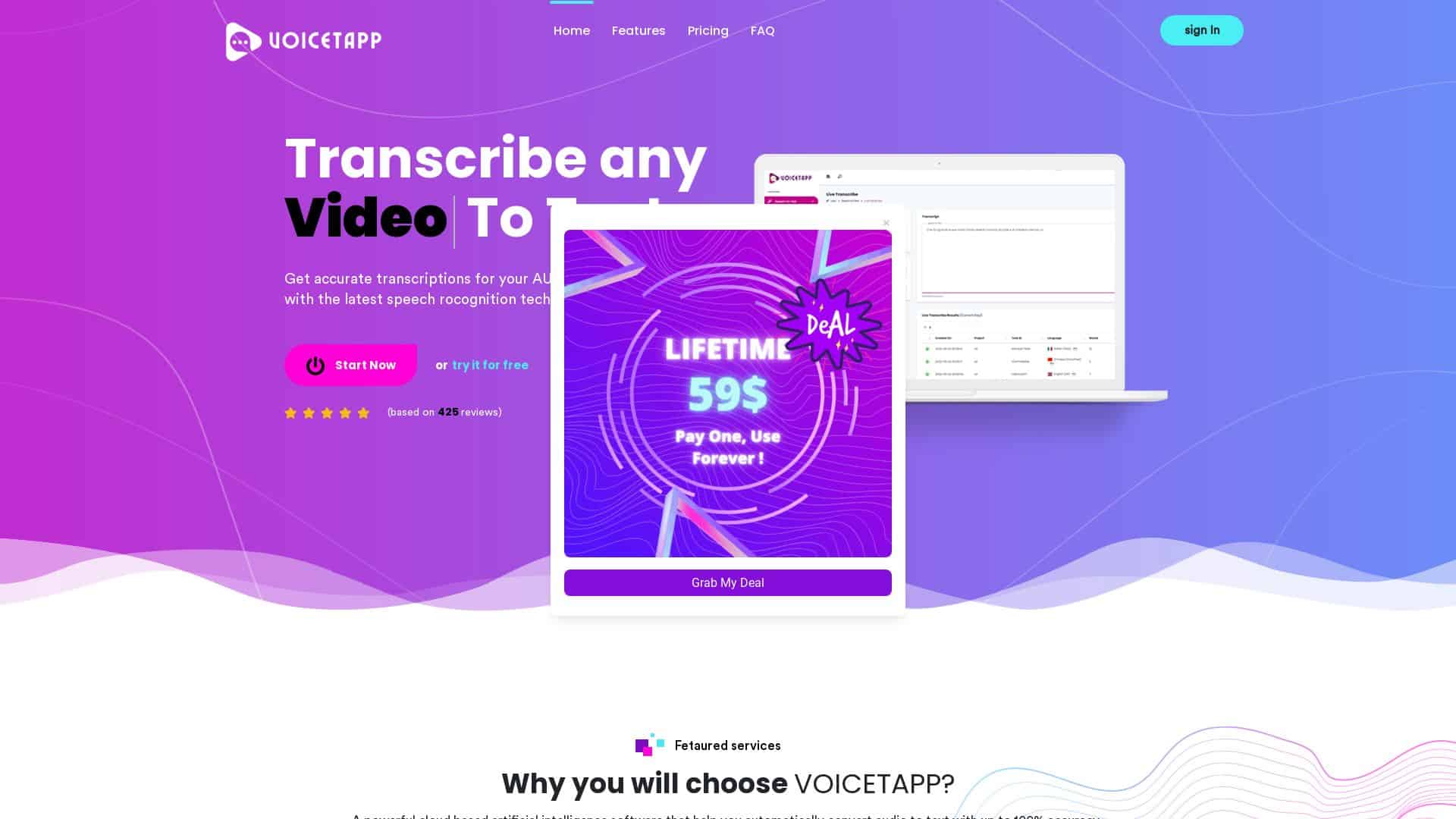 Voicetapp | AI-Powered Speech-to-Text Tool Supporting Over 170 Languages | Futureen