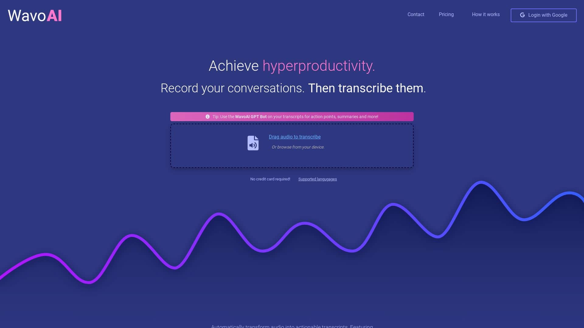 Wavo | AI-Powered Transcription and Summarization Made Simple | Futureen
