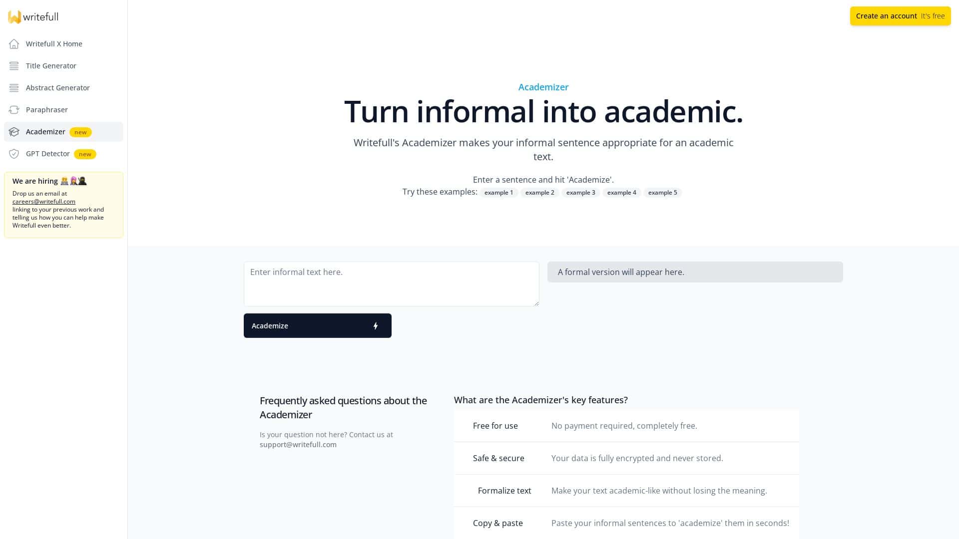 Writefull Academizer | AI-Powered Writing Assistant for Academic ...