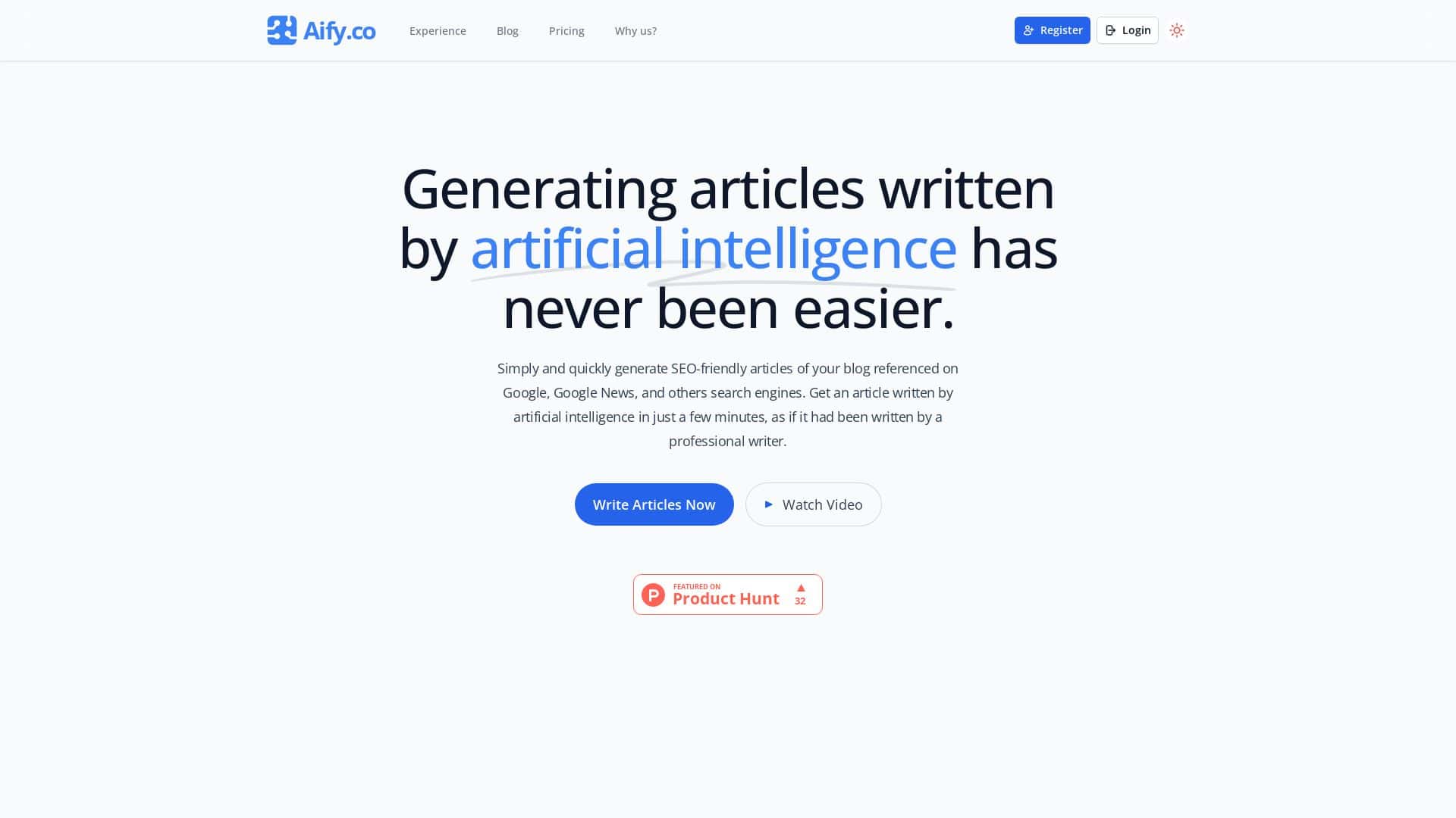 Aifyco | Create SEO-Friendly Blog Posts with AI | Futureen