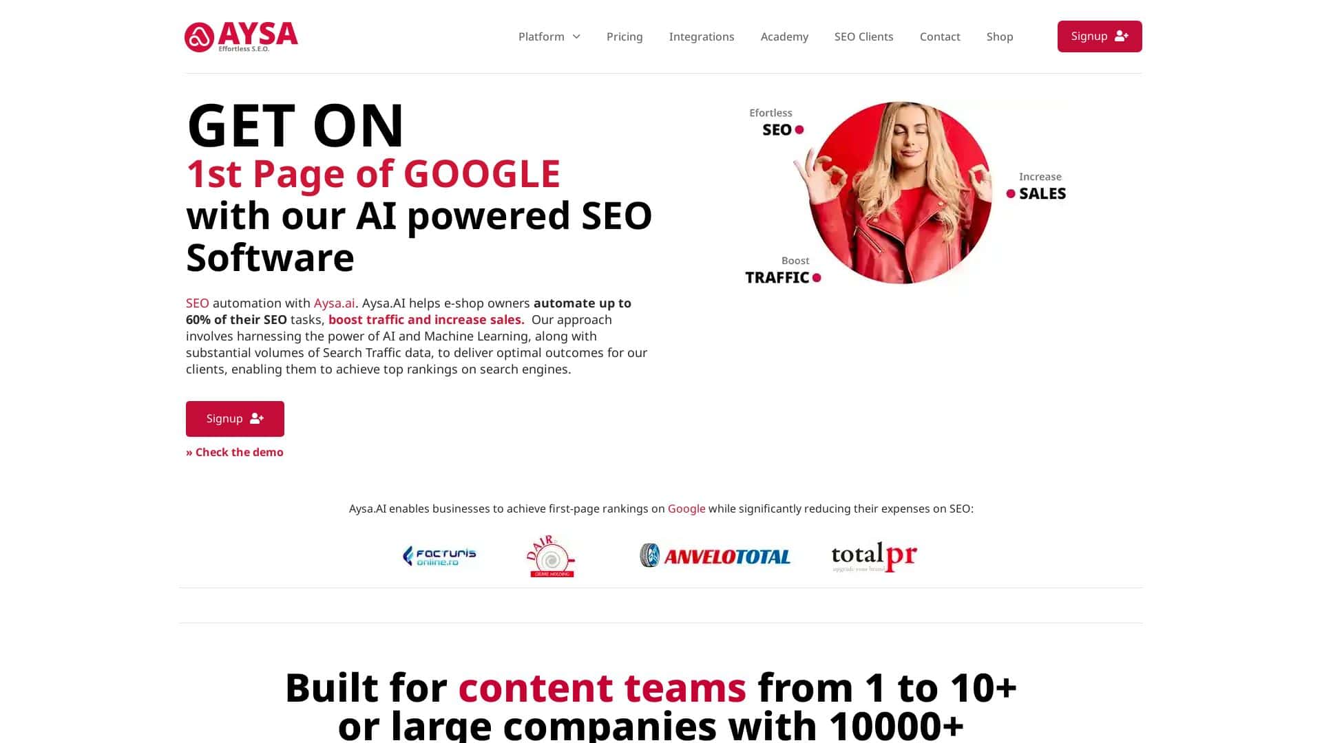 Aysaai | Streamline Your SEO and Increase Sales | Futureen