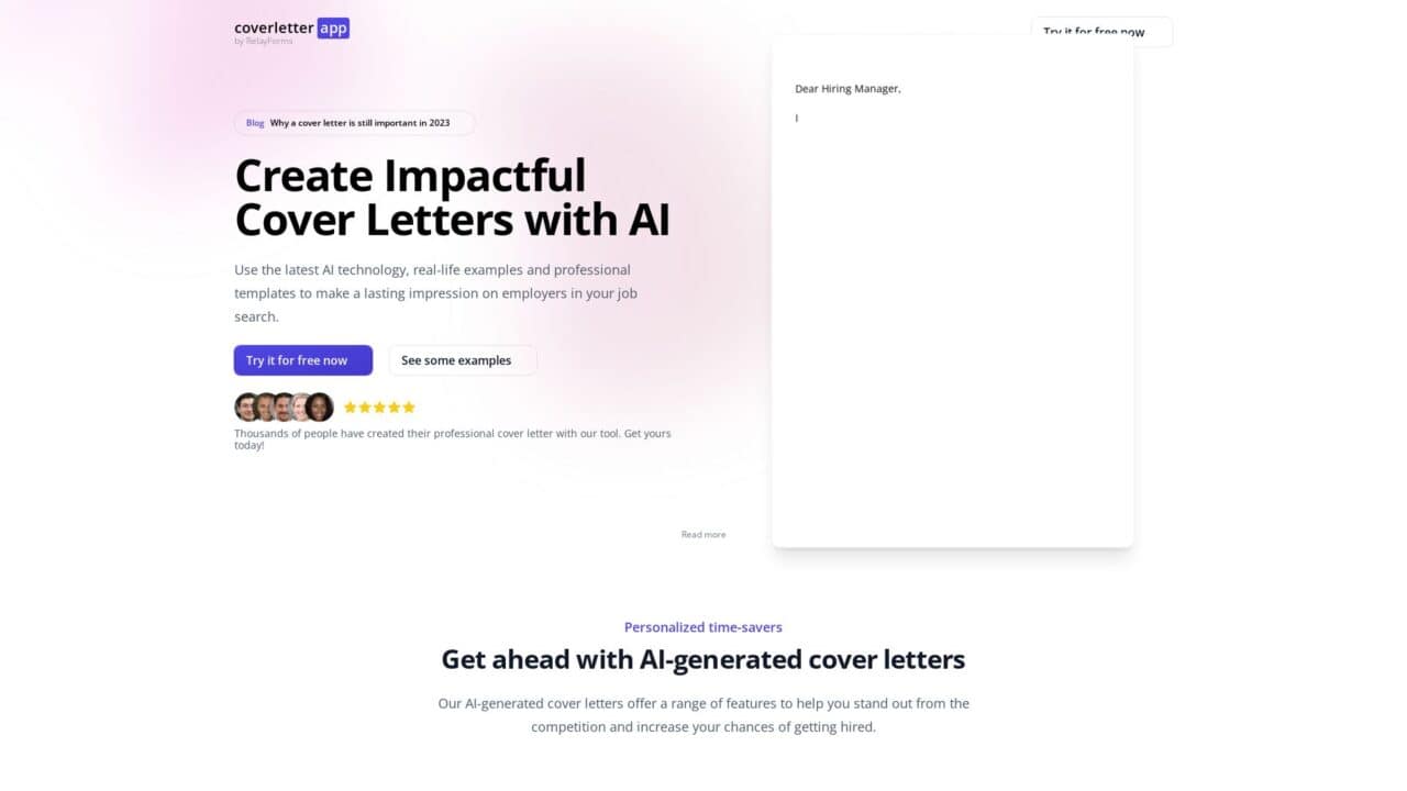 coverletterapp | AI Cover Letters: Customized, Professional & Time ...