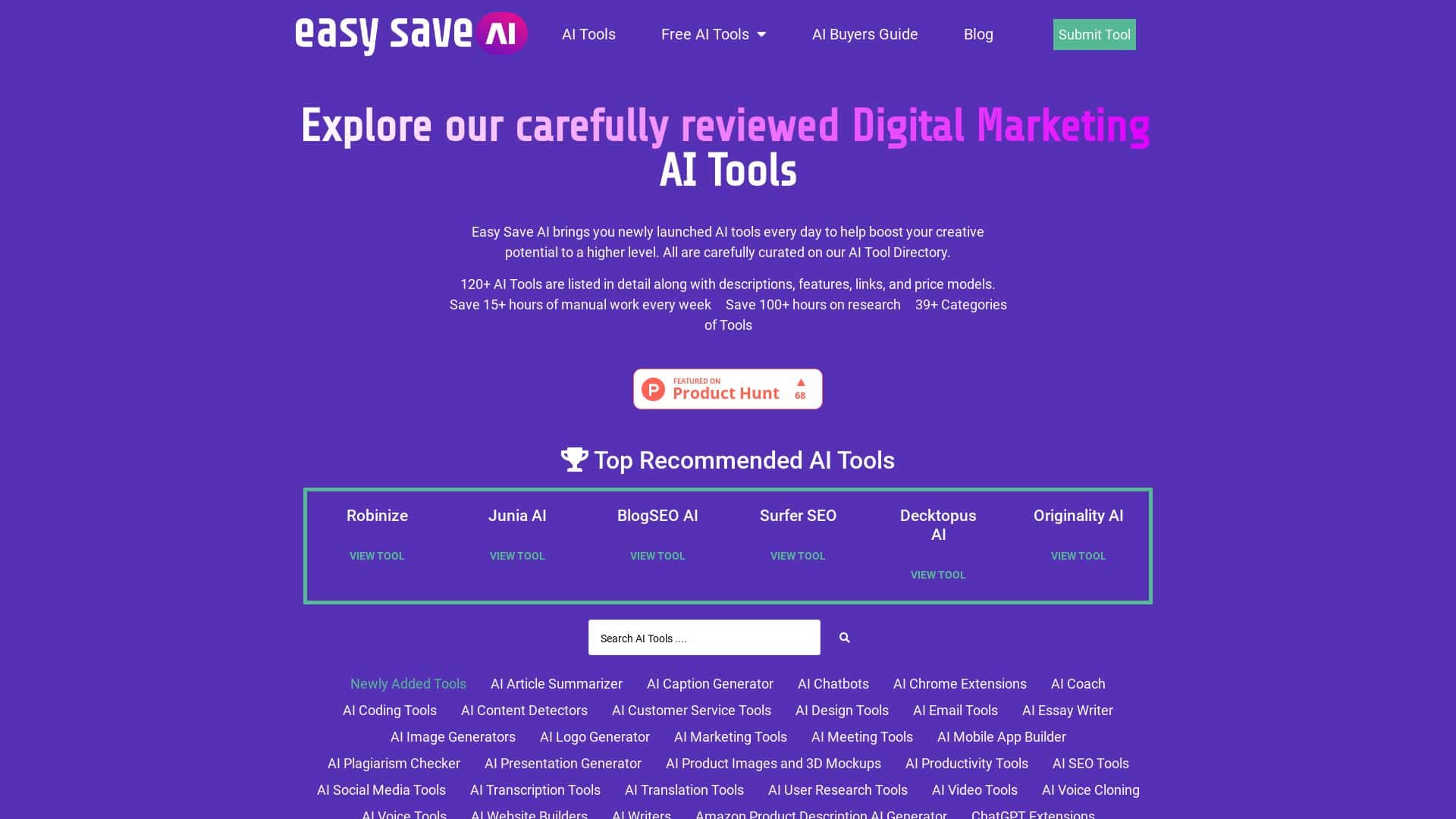Easy Save AI | Daily AI Tools to Enhance Your Creativity | Futureen