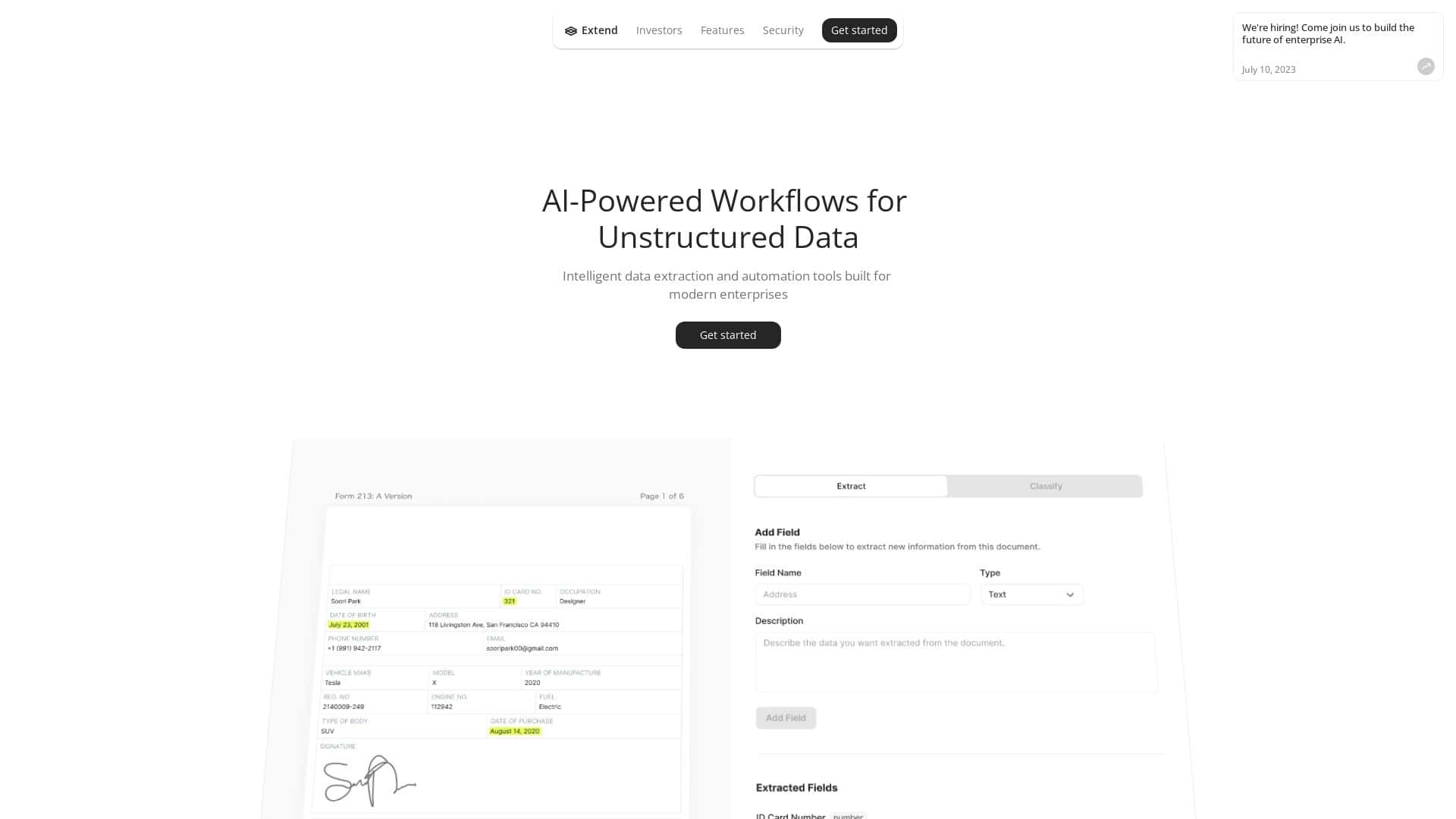 Extend | Streamline Document Processing with AI Power | Futureen