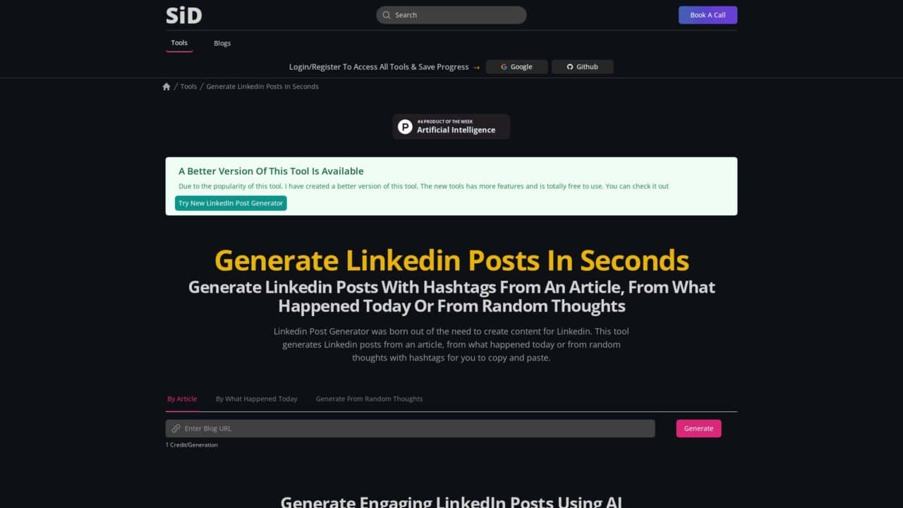 LinkedIn Posts Generator | Create engaging LinkedIn content with ease | Futureen