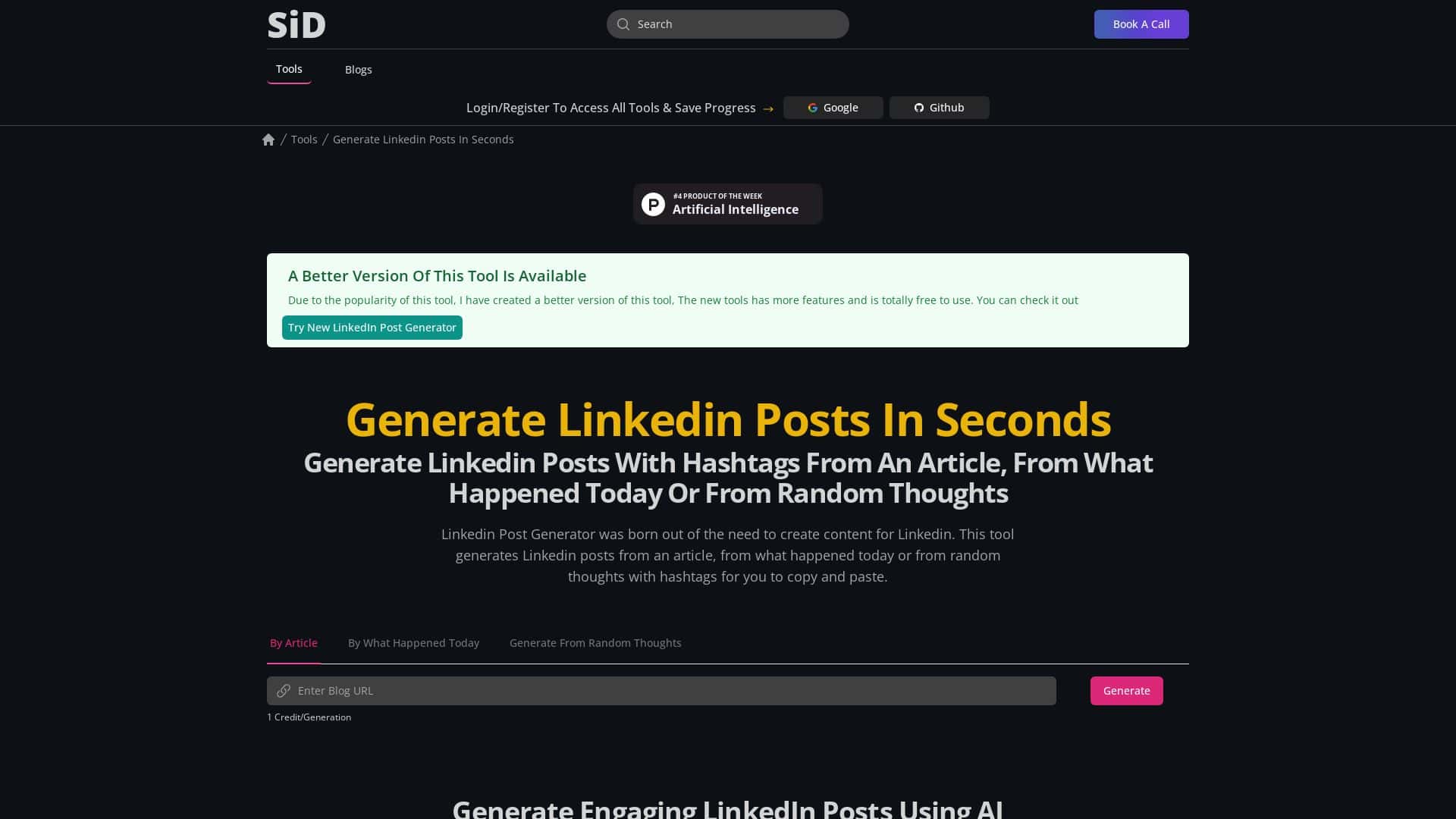 LinkedIn Posts Generator | Create engaging LinkedIn content with ease | Futureen