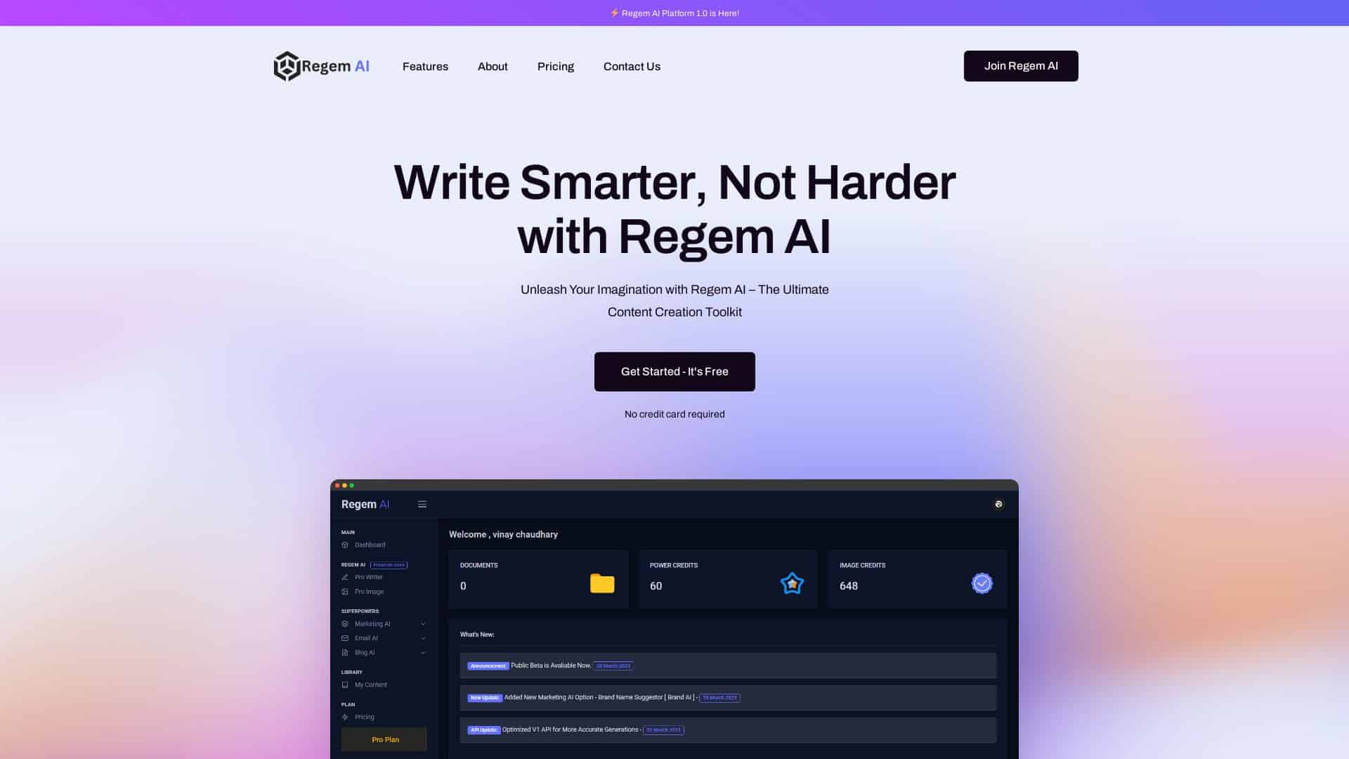Regem AI Platform | Effortless AI-Powered Content Creation | Futureen
