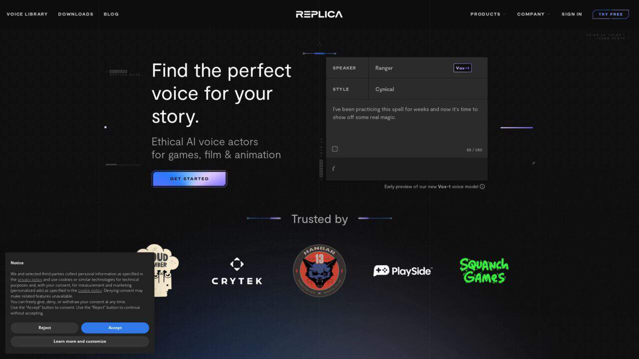 Replica | Create AI Voices for Your Creative Projects | Futureen