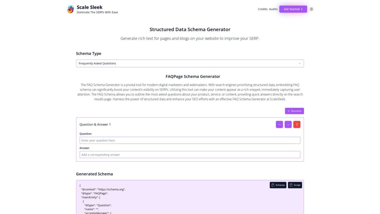 Schema Generator | Scale Sleek: Enhance Your SEO Performance | Futureen
