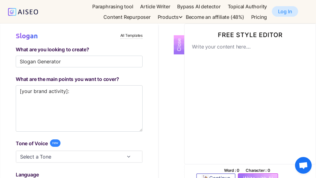 Slogan Generator | Enhance Productivity with AI-Driven Content Creation ...