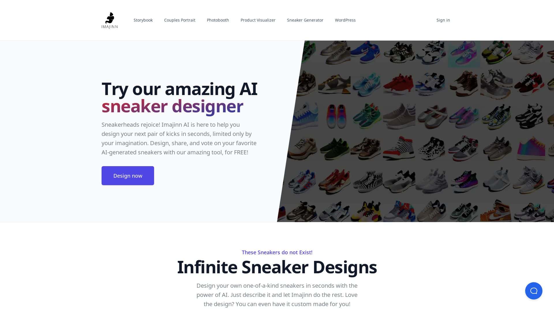 Free Sneaker Generator by Imajinn AI | Turn Text Into Visuals with Ease ...