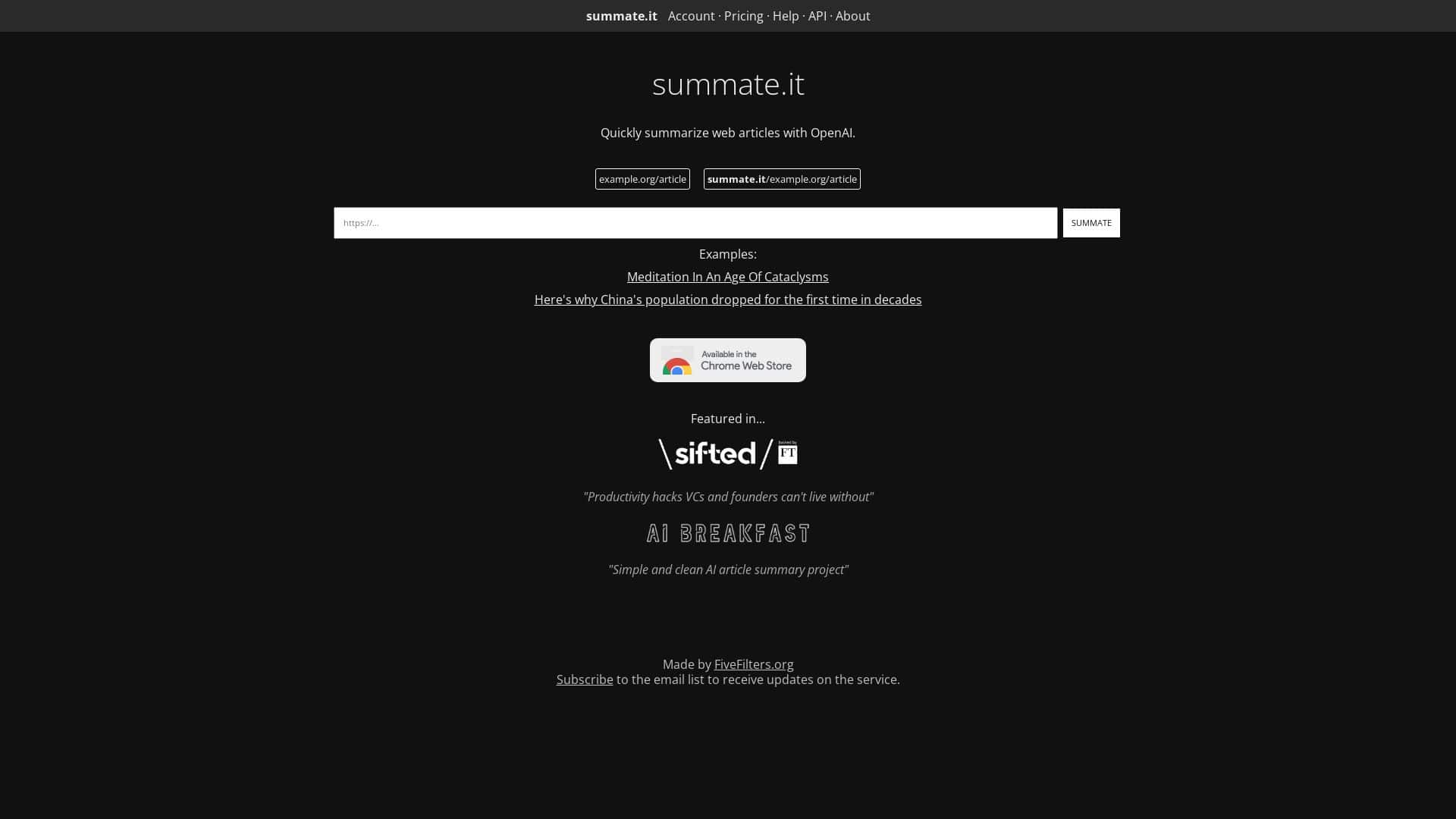 Summateit | Easily Condense Online Articles | Futureen