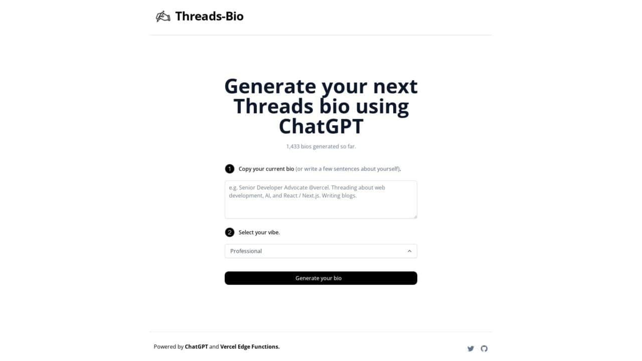 Threads Bio Generator | Create Engaging Bios Instantly | Futureen
