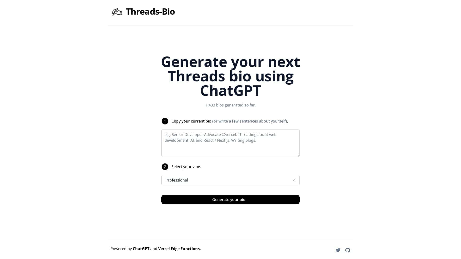 Threads Bio Generator | Create Engaging Bios Instantly | Futureen