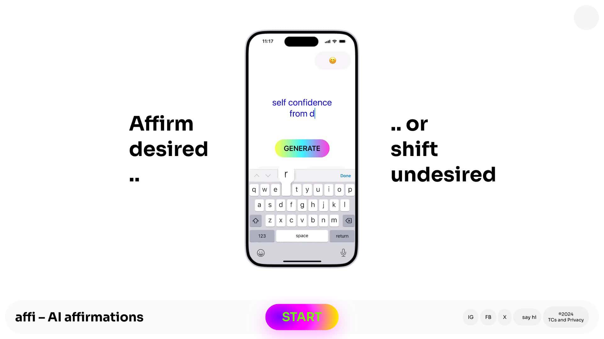Affi App | AI-Powered Personal Affirmations Generator | Futureen