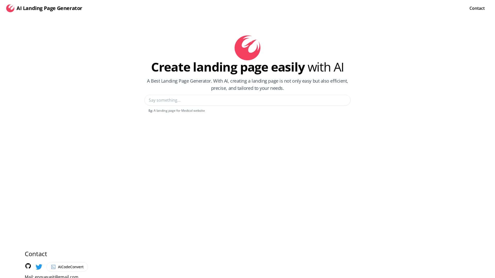 AI Landing Page Generator | Simplify Landing Page Creation | Futureen