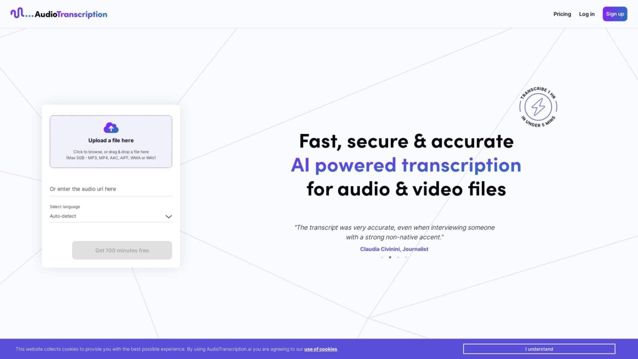 AudioTranscription.ai | Fast, Secure AI|Powered Transcription | Futureen