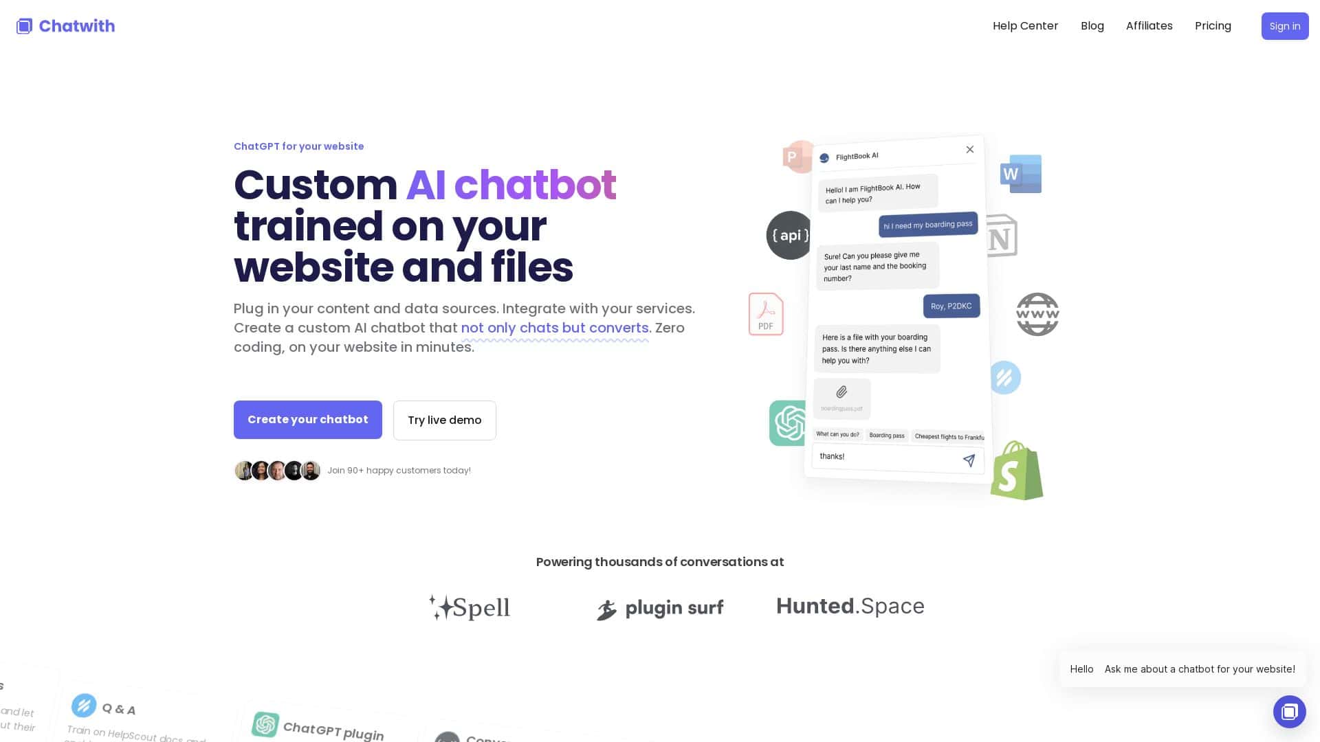 Chatwith.tools | Create Custom AI Chatbots in Minutes | Futureen