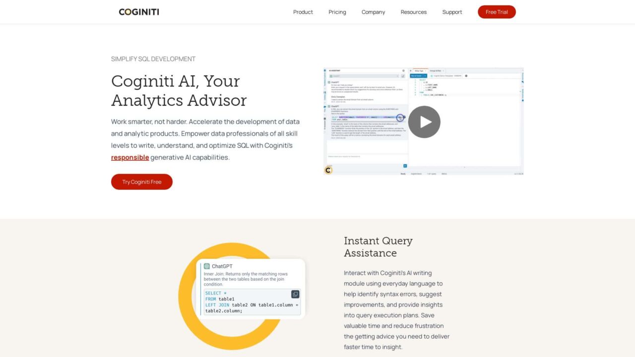 Coginiti AI Advisor | Optimize SQL Using Generative AI | Futureen