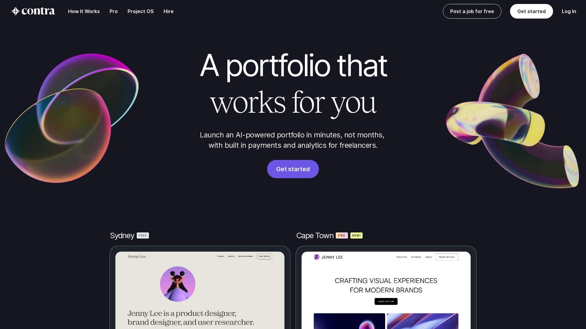 Contra | Freelancer & Professional Portfolio Templates | Futureen