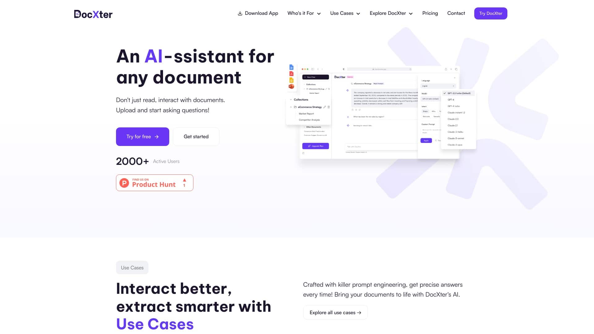 DocXter | Gain Document Insights with AI Capabilities | Futureen