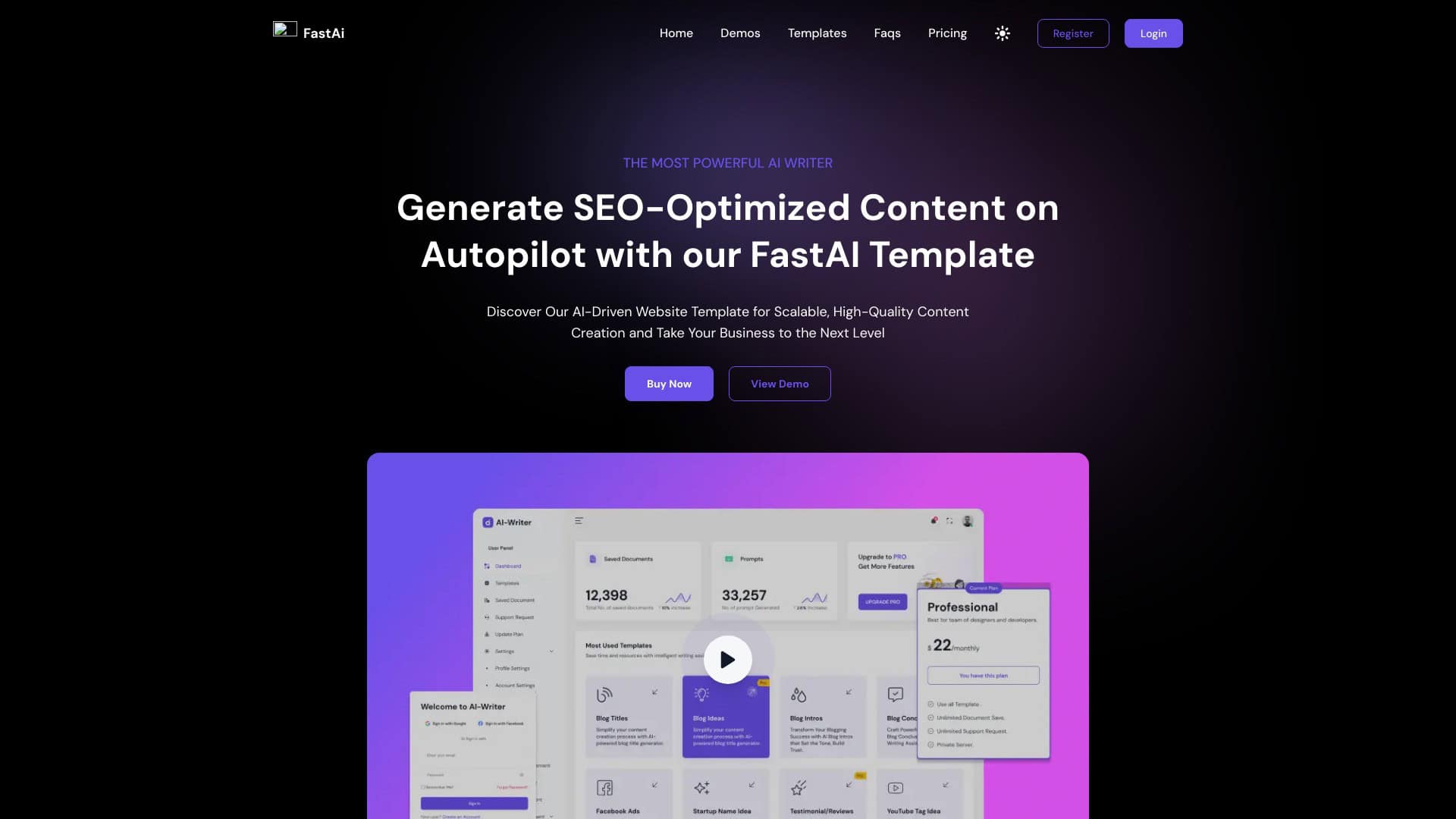 FastAi | AI-Powered Content Creation Platform | Futureen