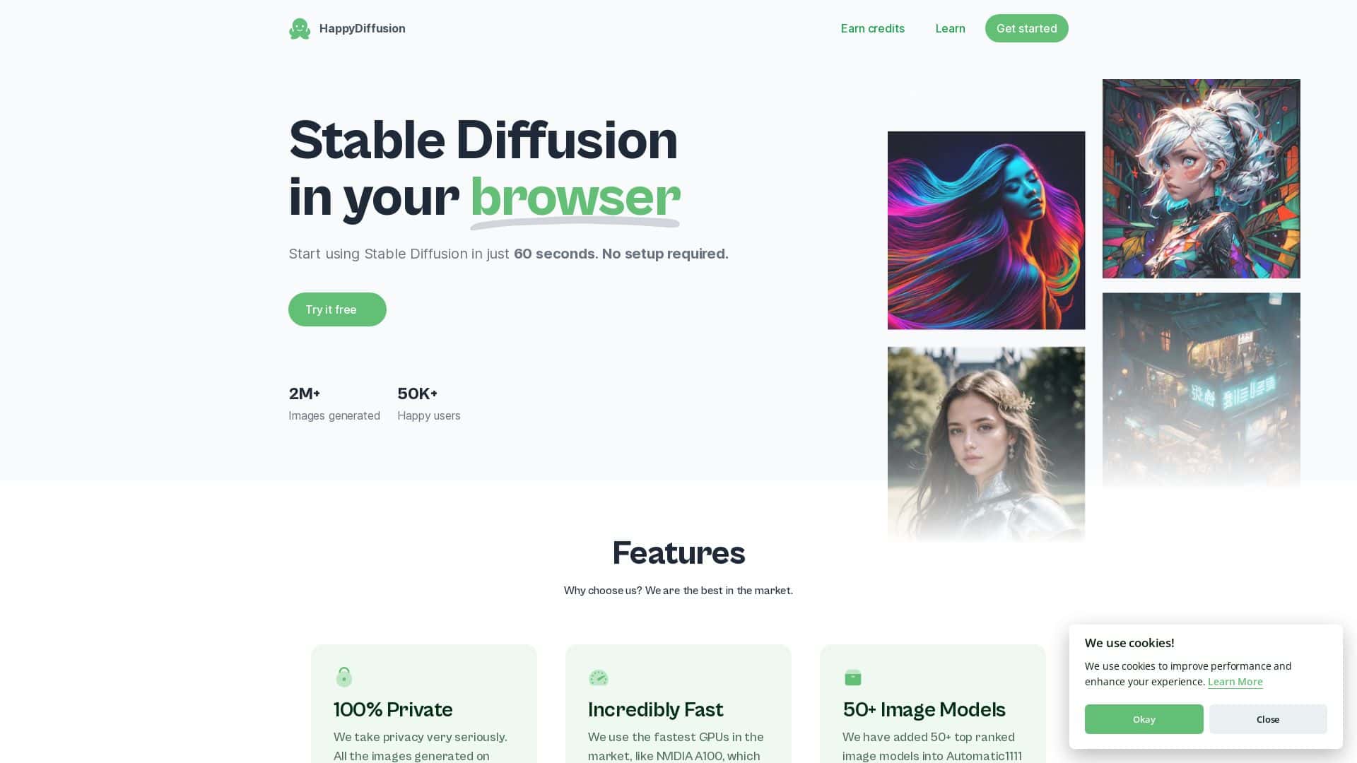 Happy Diffusion | Easy Creation of AI-Generated Images | Futureen