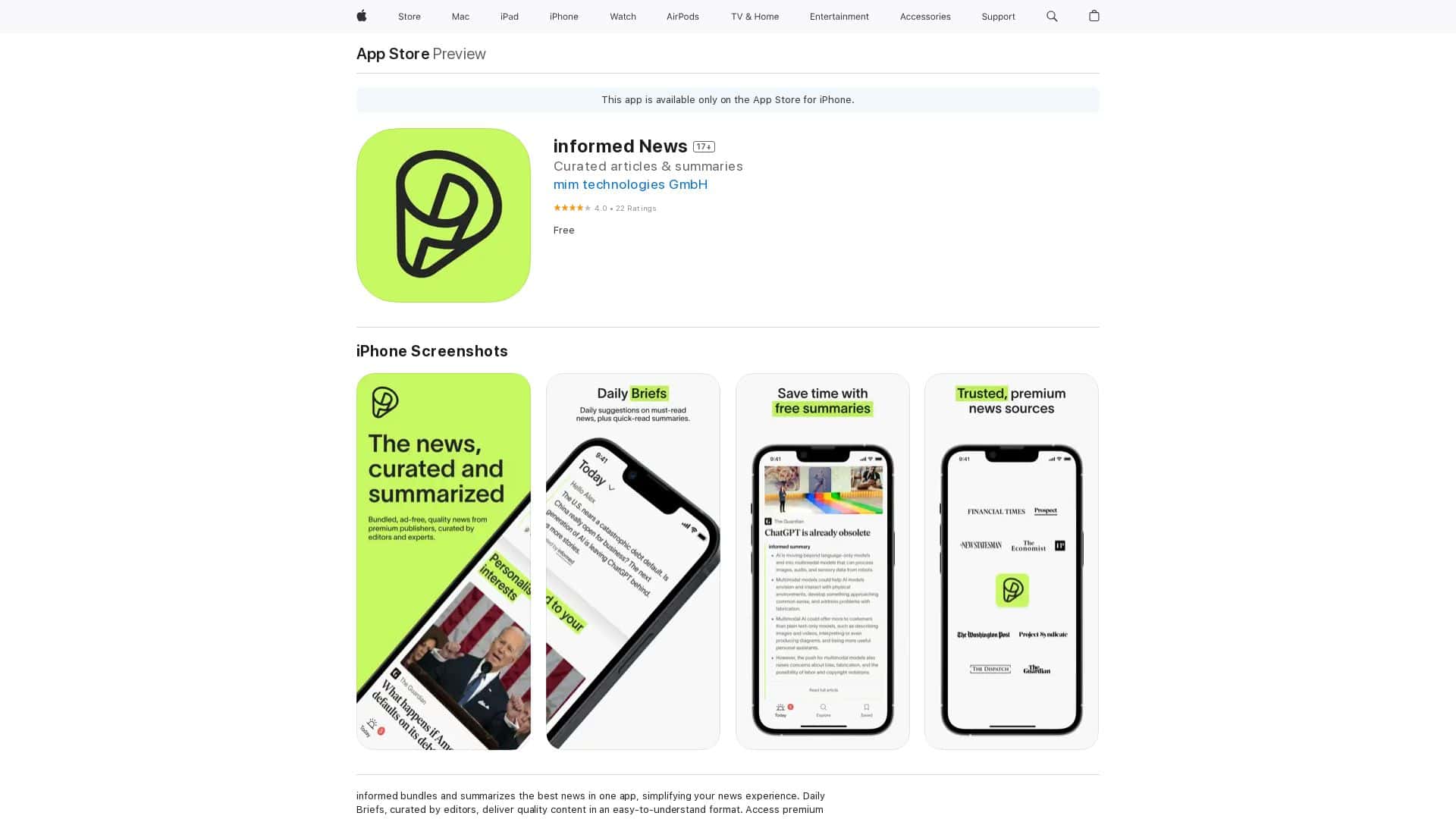 Informed News | Simplify Your News Experience with Summaries | Futureen