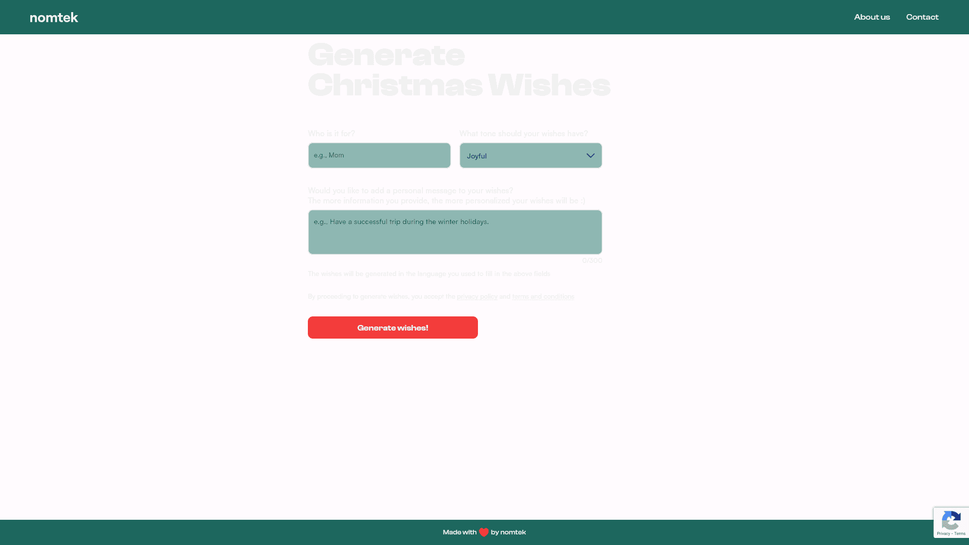 Nomtek Labs Christmas Wishes | AI-Powered Holiday Cheer | Futureen