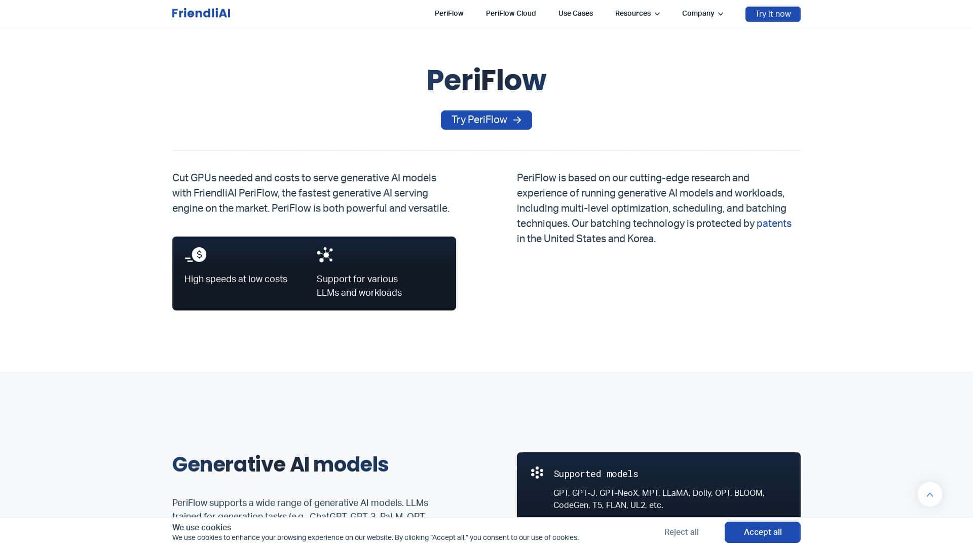 PeriFlow | Supercharged Generative AI Serving Engine | Futureen