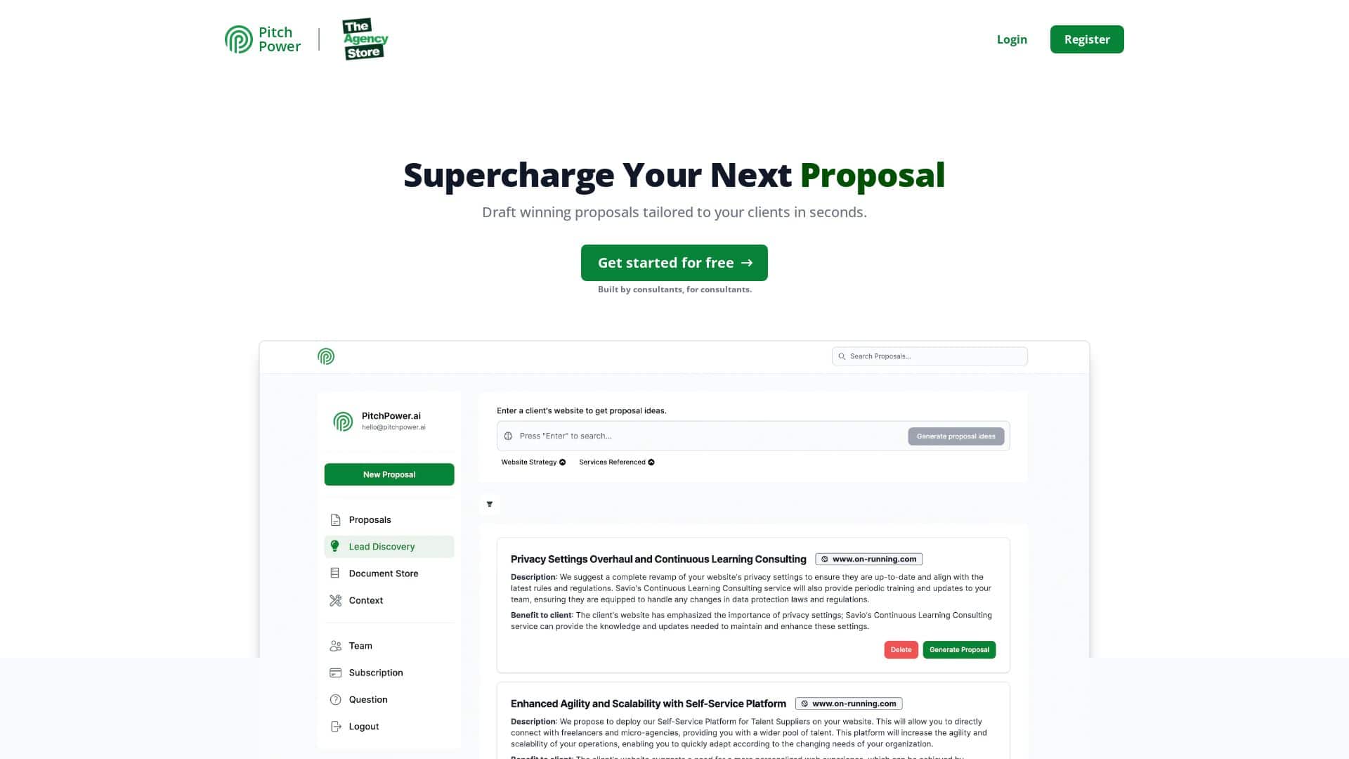 PitchPower | AI Proposal Generator for Your Needs | Futureen