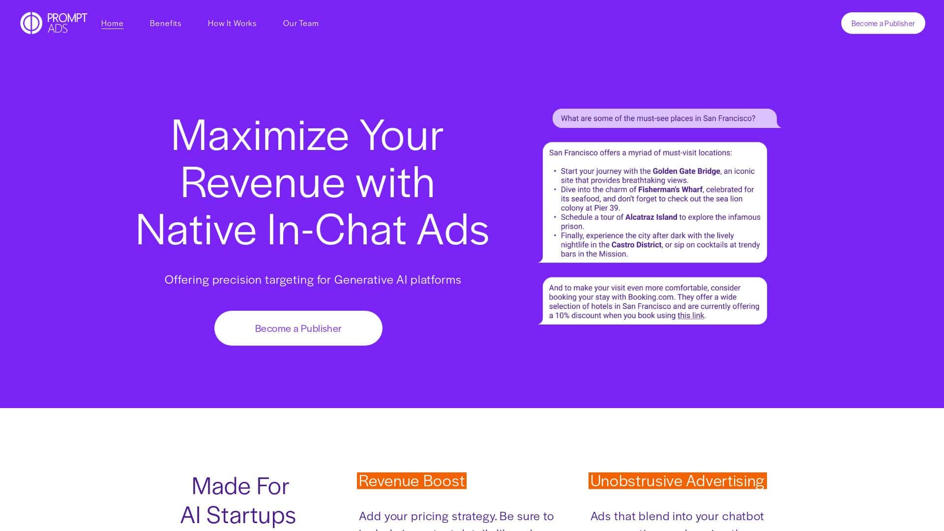 PromptAds.ai | Monetize Chatbots with In|Chat Advertising | Futureen