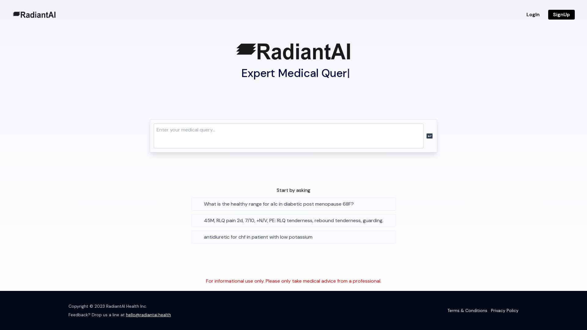 Radiant AI | Reliable Medical Info & Boosted Efficiency | Futureen