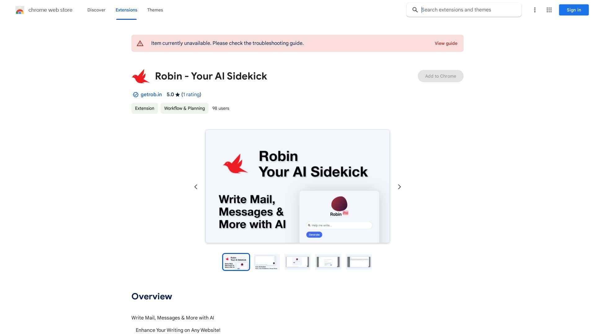 Robin | Enhance Your Writing with AI Suggestions | Futureen