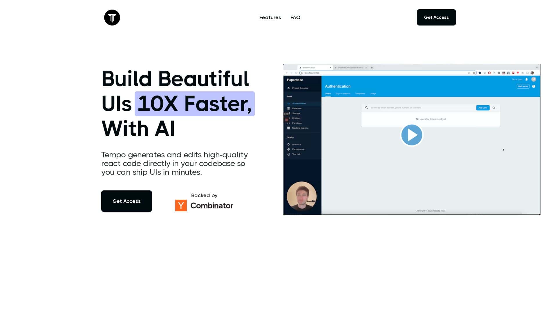 Tempo | AI Tool for React Codebases | Futureen