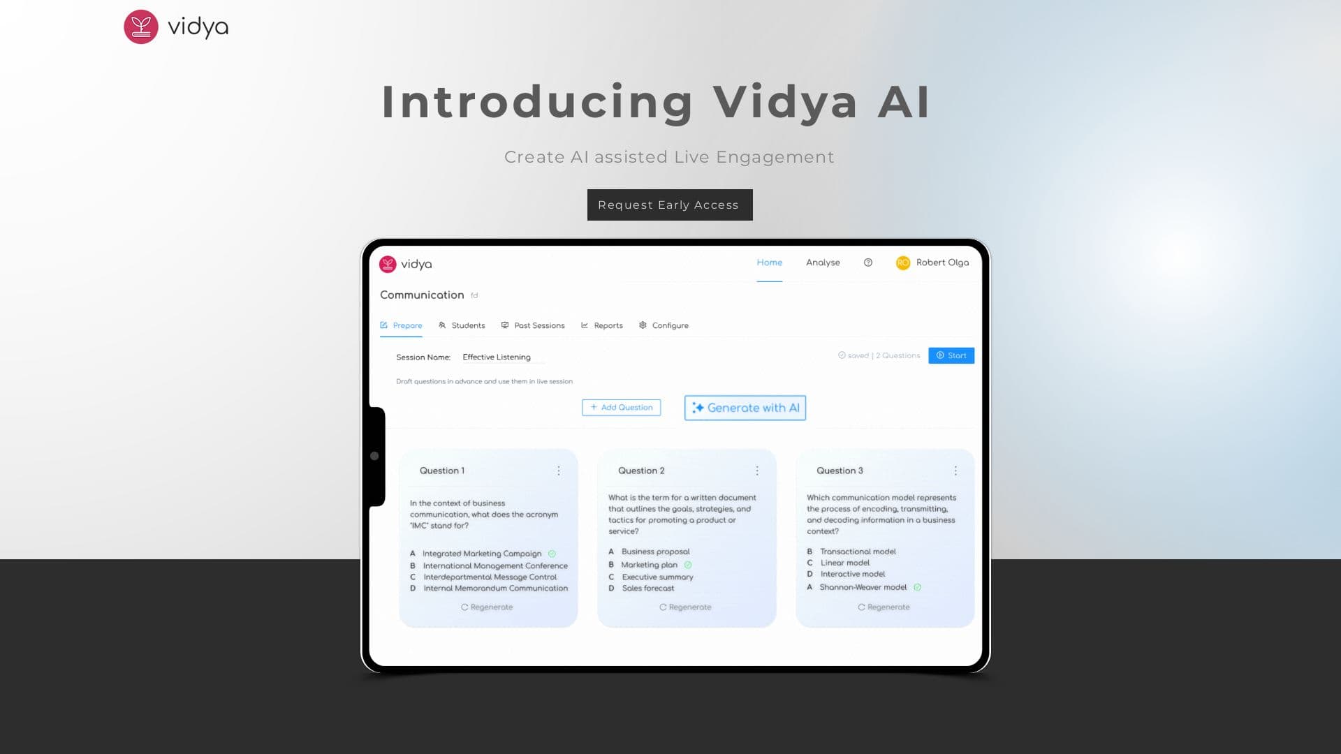 Vidya.us | Boost Classroom Engagement with AI Questions | Futureen