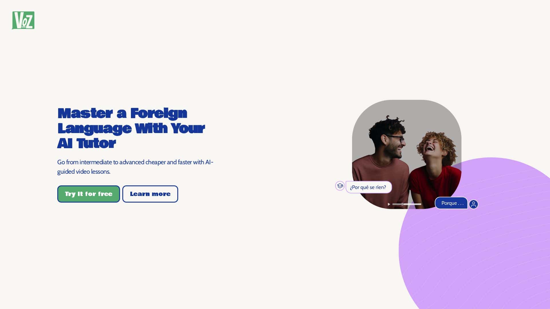 Voz | Boost Language Learning Using an AI Tutor | Futureen