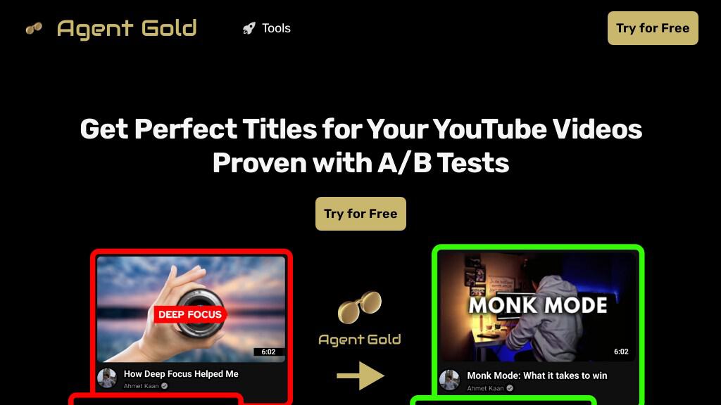 Agent Gold | Elevate Your YouTube Game Easily! | Futureen