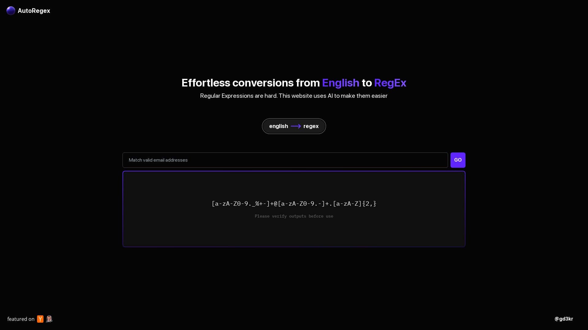 AutoRegex | Easy Regex Generation & Translation Tool | Futureen
