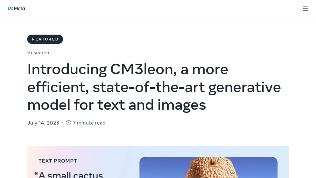 CM3leon | Creative Possibilities with AI Imaging | Futureen