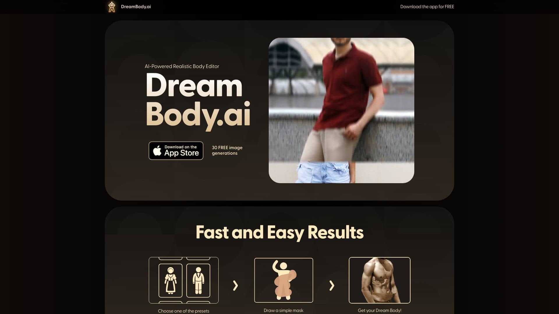 DreamBody | AI-Powered Solution for Realistic Muscle Gains! | Futureen