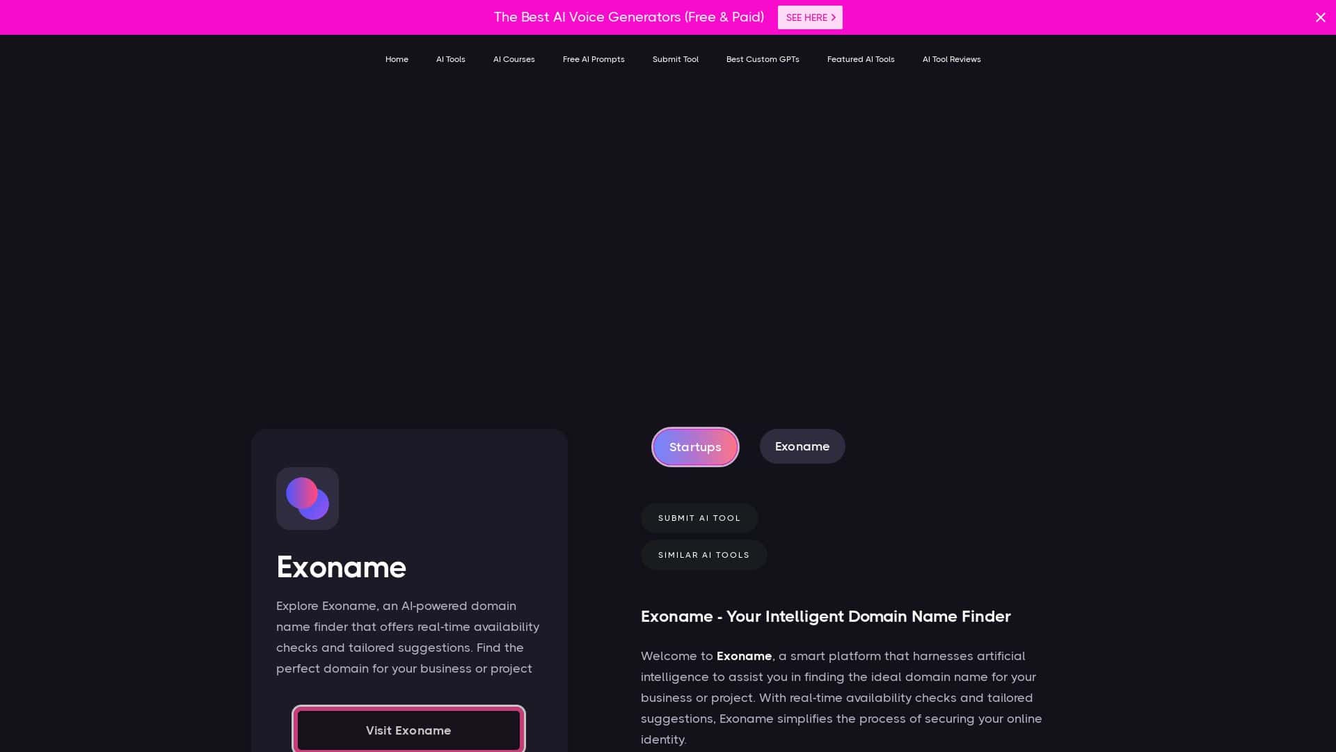 Exoname | Unlock Your Domain Potential with AI Insights | Futureen