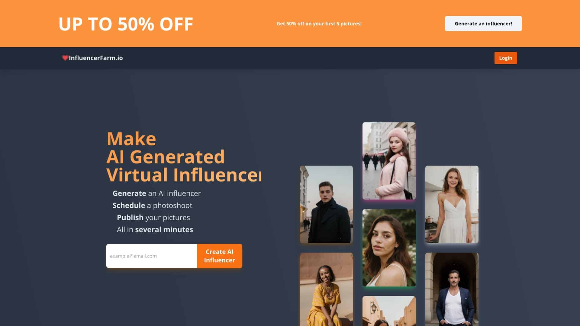 InfluencerFarm | Create Custom AI Influencers Effortlessly | Futureen