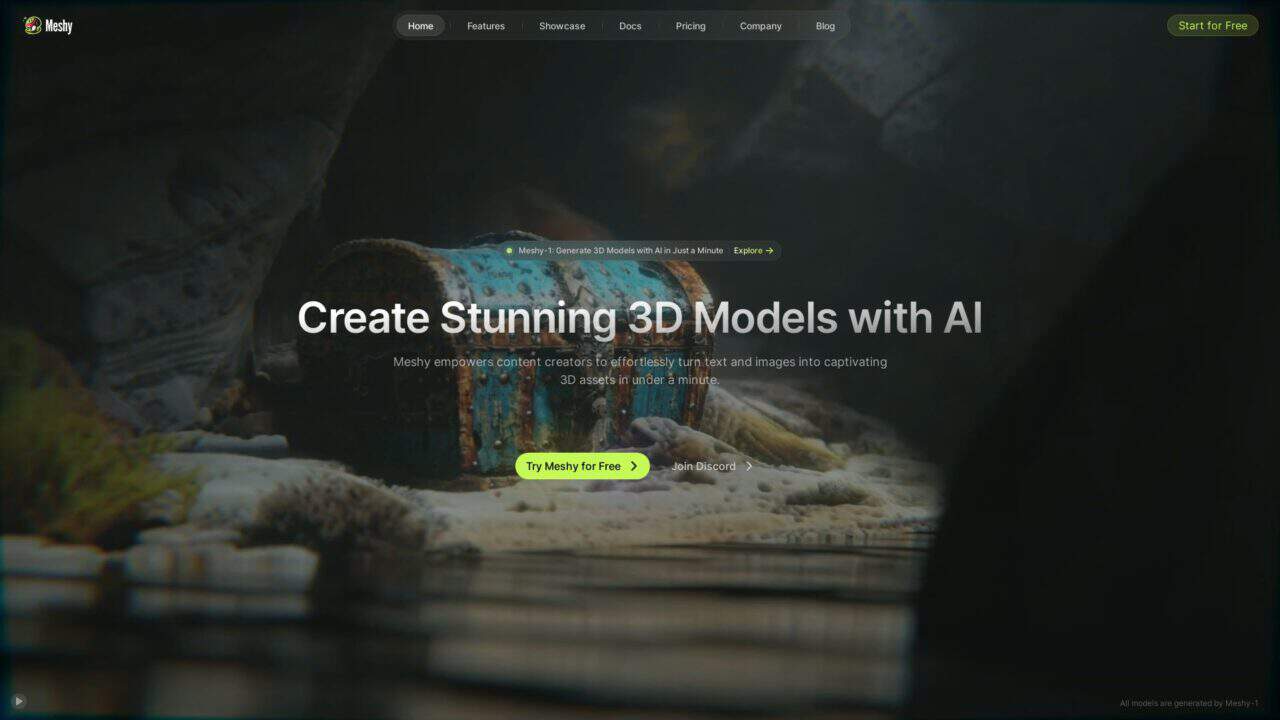 Meshy | Create 3D Game Assets with AI | Futureen