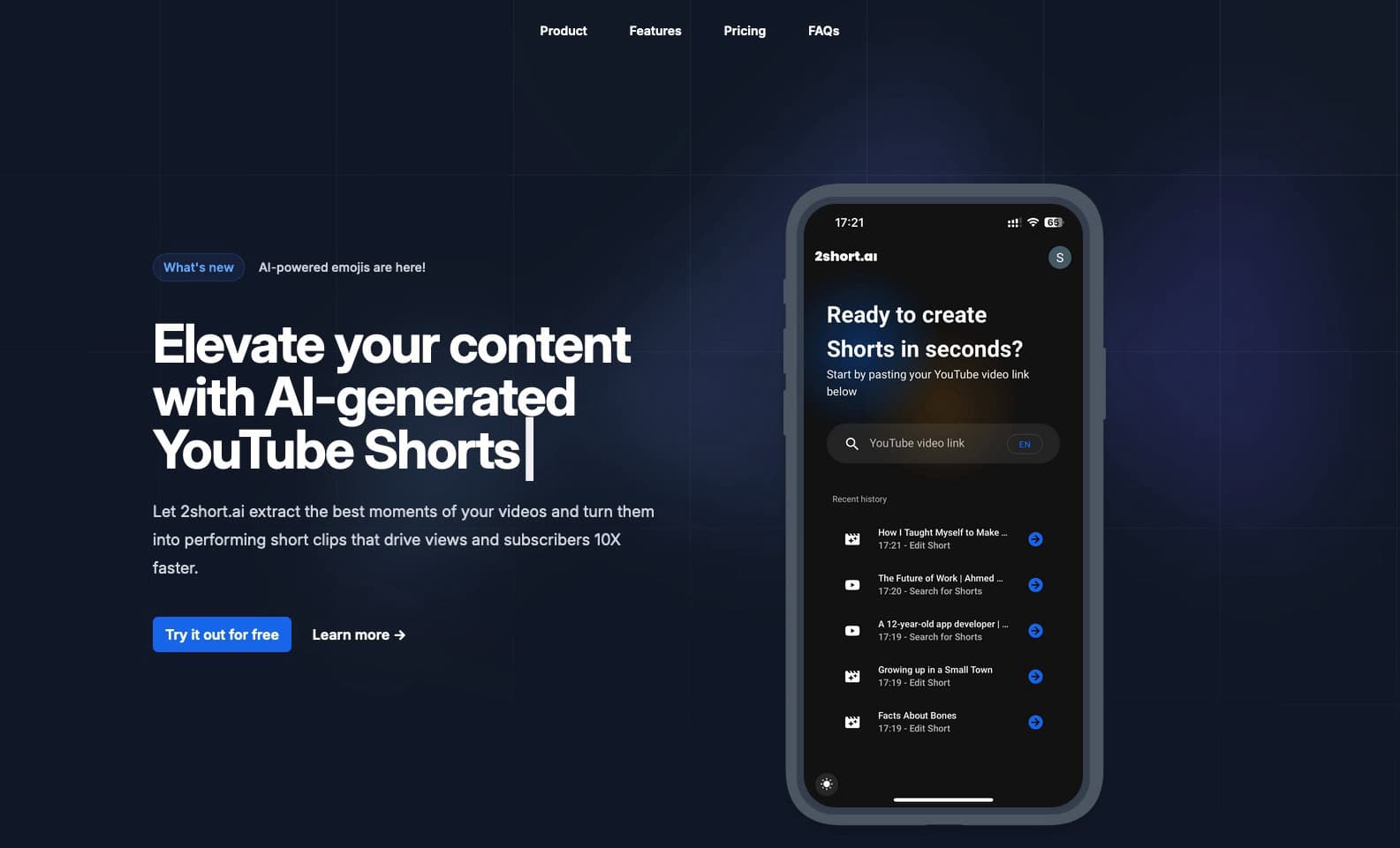 2short.ai | Enhance YouTube Engagement with AI Shorts! | Futureen